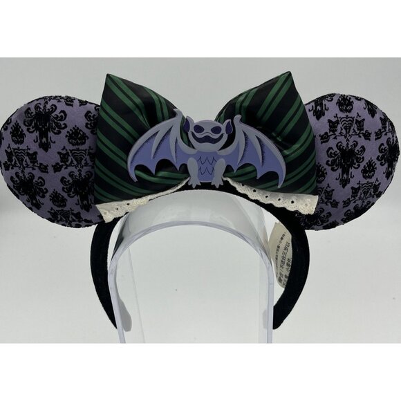Disney | Accessories | Disney Park Haunted Mansion Bat Minnie Mouse ...